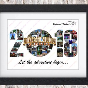 Universal Studios Year Photo Collage Wall Art Home Decor Digital ...