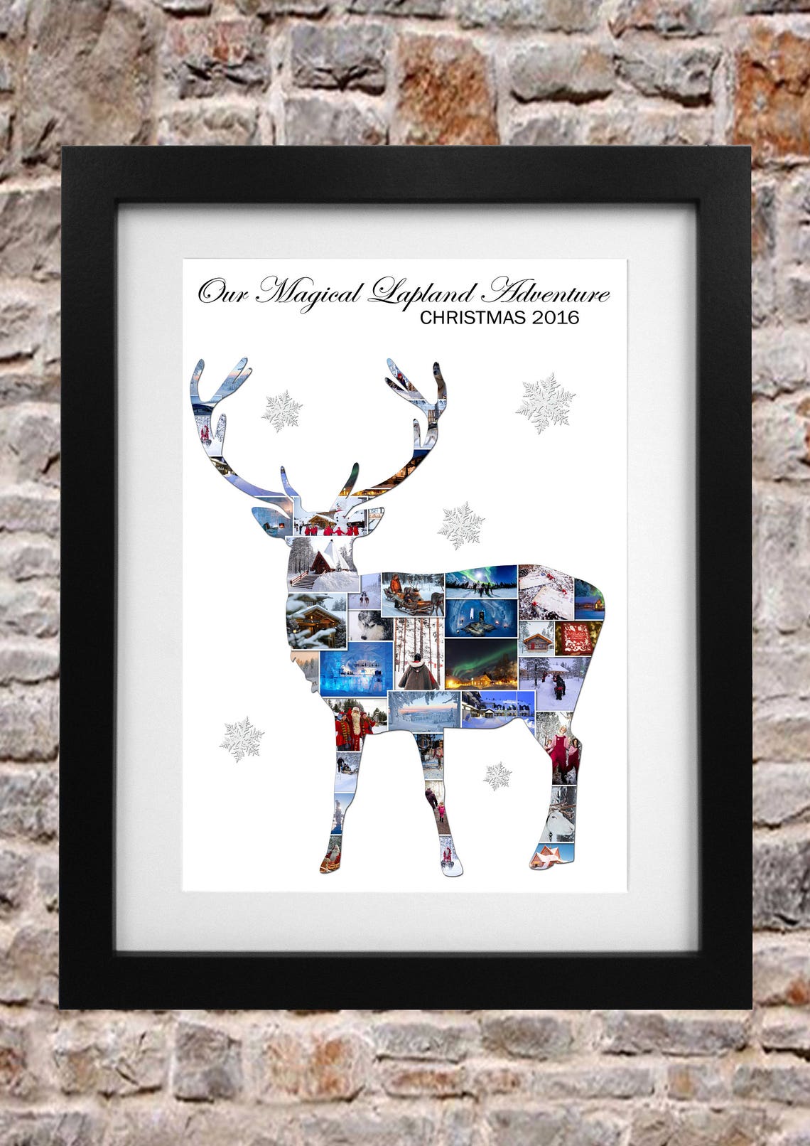Stag Lapland Finalnd Christmas Destination Photo Collage Wall - Etsy