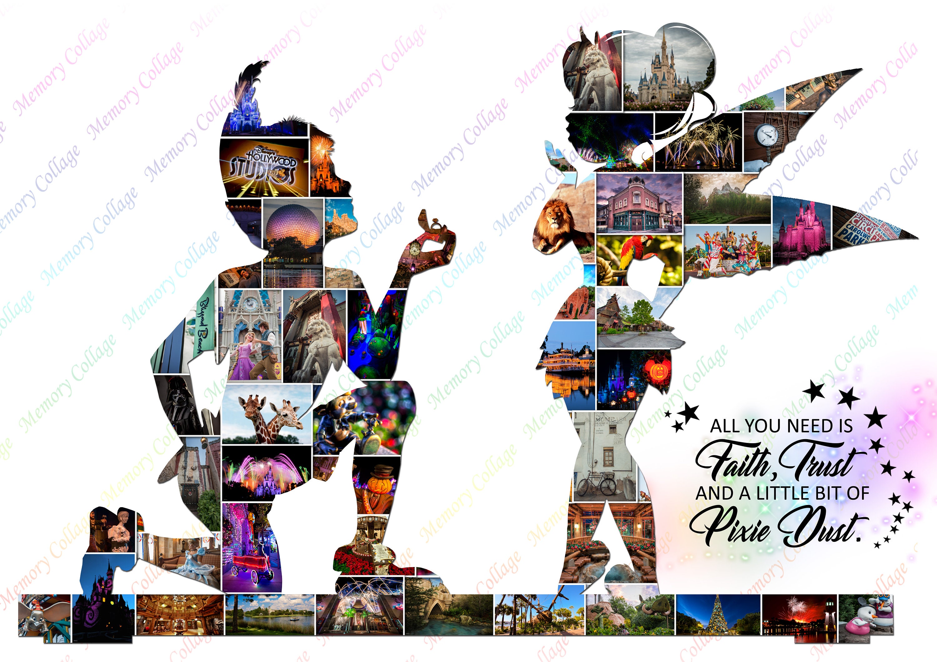 Peter Pan & Tinkerbell Proposal Disney Wedding Disney Photo | Etsy