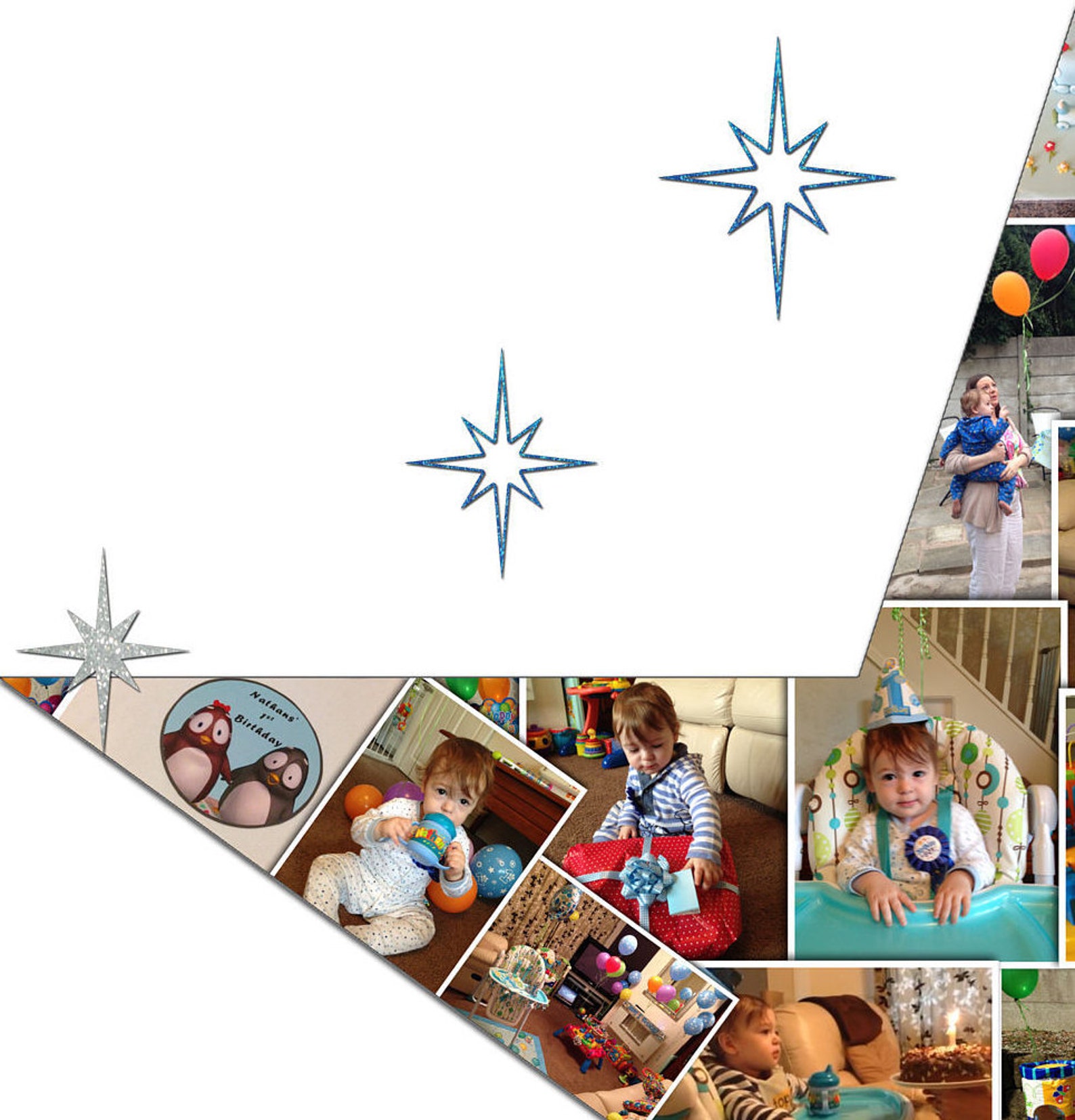 Shining Star Boy or Girl Photo Collage Wall Art Home Decor | Etsy