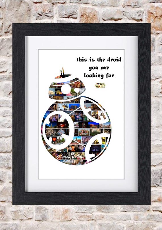 Star Wars BB8 C3PO R2D2 Droids Disney Photo Collage Wall Art | Etsy