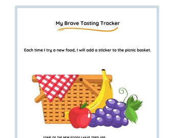 Picky Eater Chart & E-booklet Trying New Foods Food Aversions Food ...