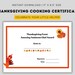 Junior Chef Award Cooking Certificate for Kids - Etsy