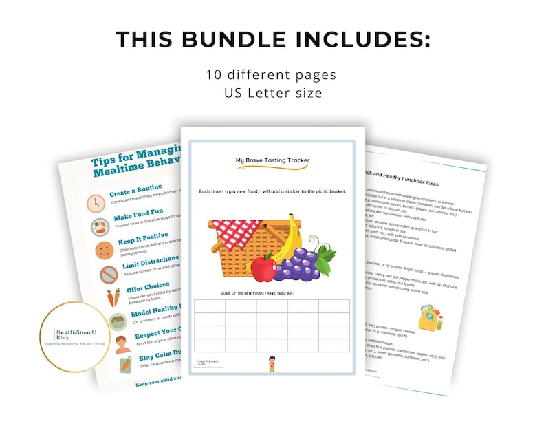 Picky Eating Printables for Kids Charts and Tools to Encourage New ...