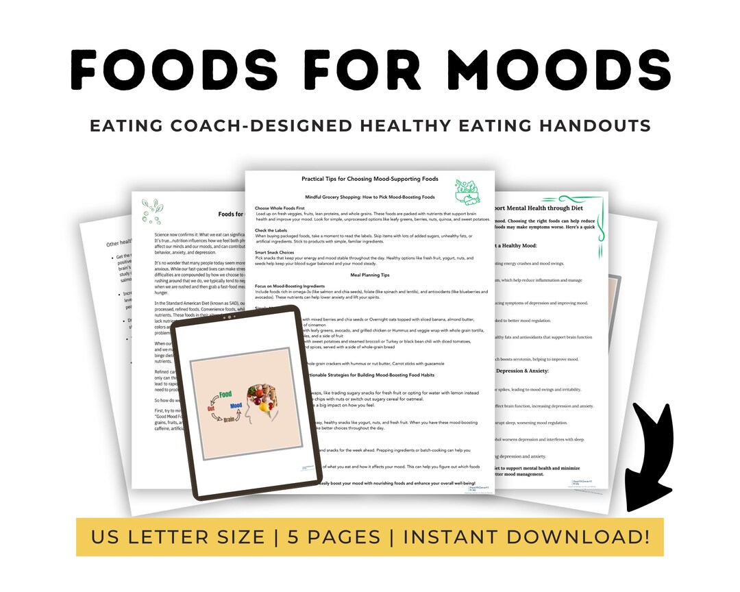 Foods for Moods Healthy Eating Handouts - Etsy
