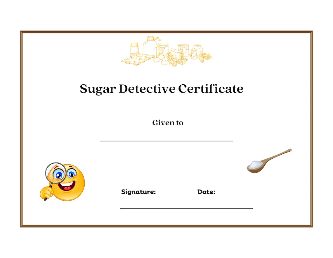 Healthy Eating Certificates, Food Fun Awards for Kids - Etsy