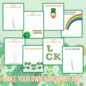 St. Patrick's Day Handprint Art Activities Bundle - Etsy