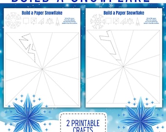 Printable Build A Snowflake, Kid's Christmas Craft, Kid's Winter Craft ...