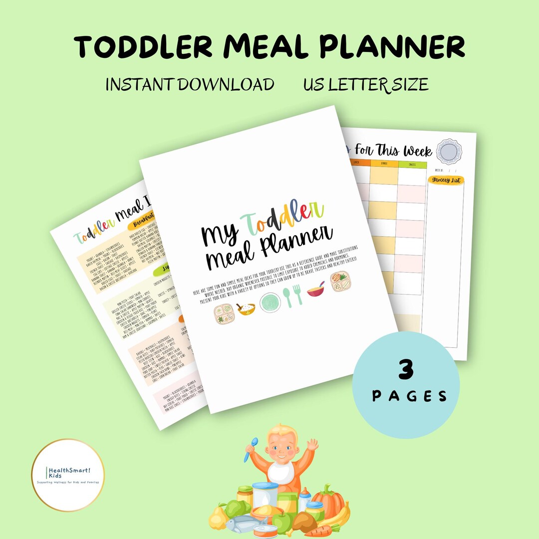 Printable Toddler Meal Planner - Etsy