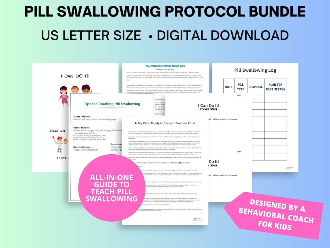 Teaching Kids to Swallow Pills, How to Swallow Pills for Kids - Etsy