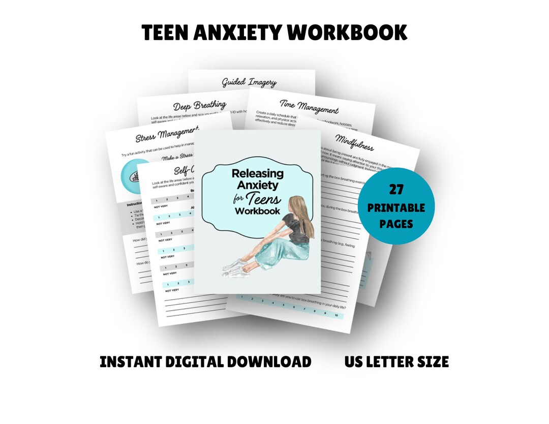 Printable Teen Anxiety Support Workbook - Etsy
