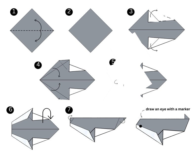 Winter Origami for Kids Make 6 Different Origami Crafts - Etsy