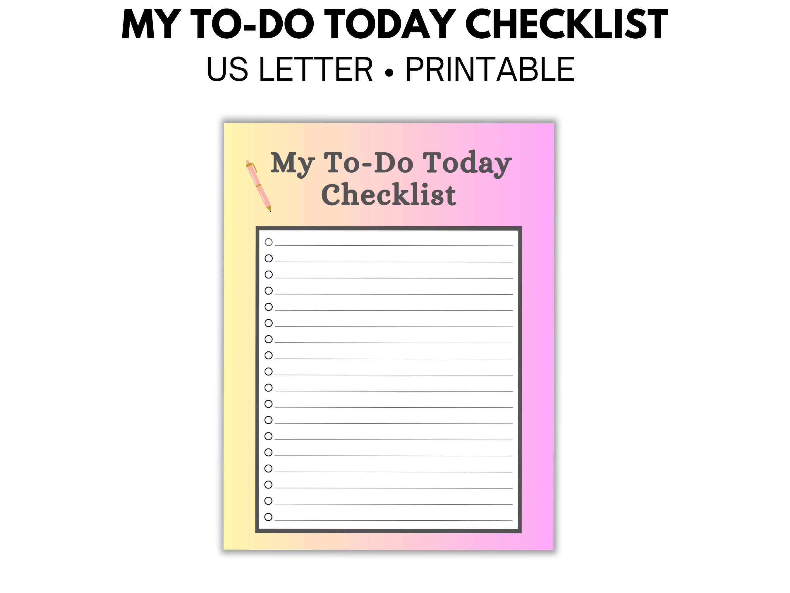 Colorful Printable To-do List 3 List Bundle - Etsy