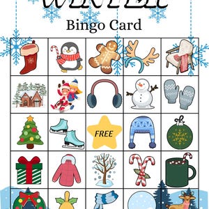 Printable Winter Bingo Game - Etsy