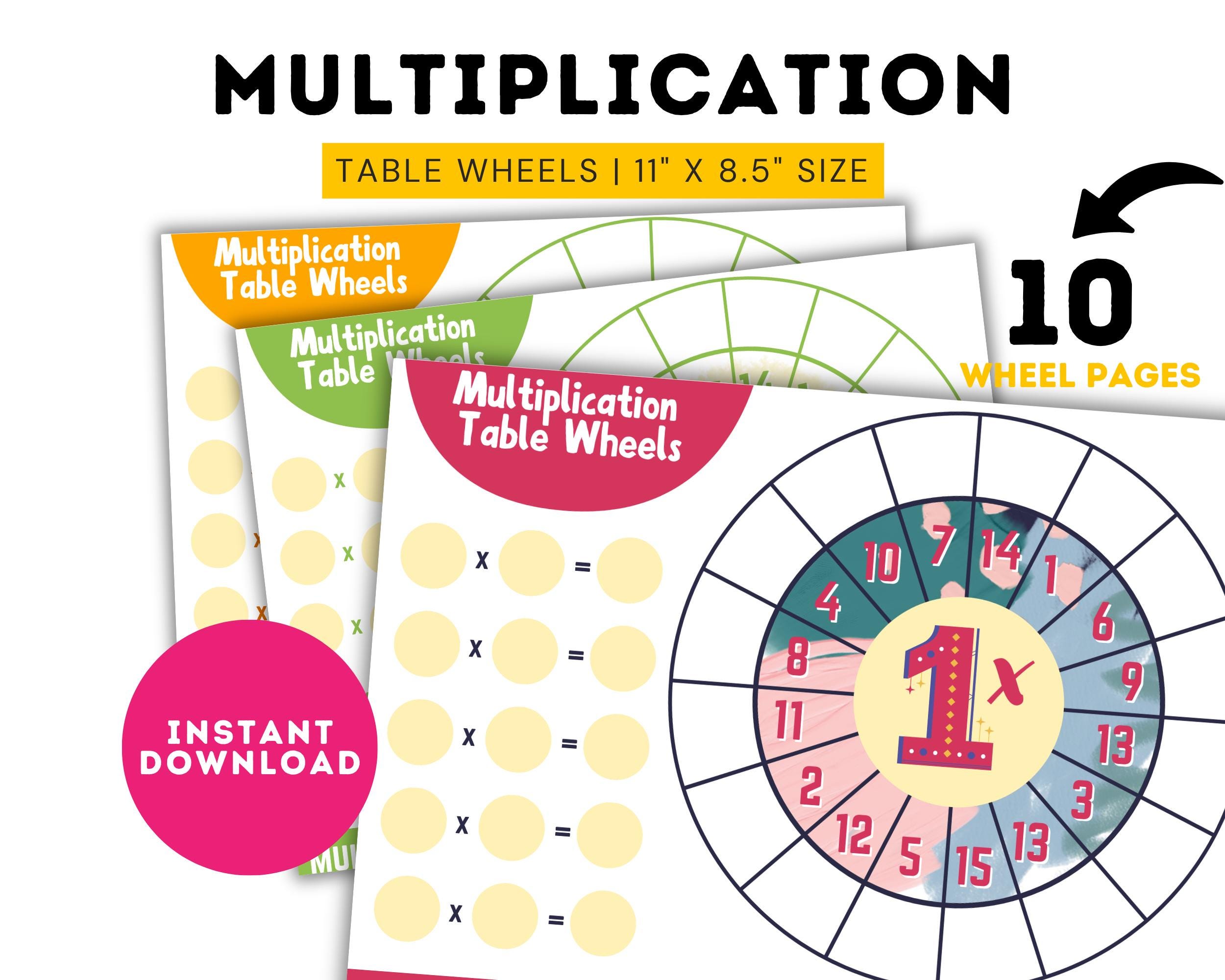 Math Multiplication Table Wheels 1-10 - Etsy