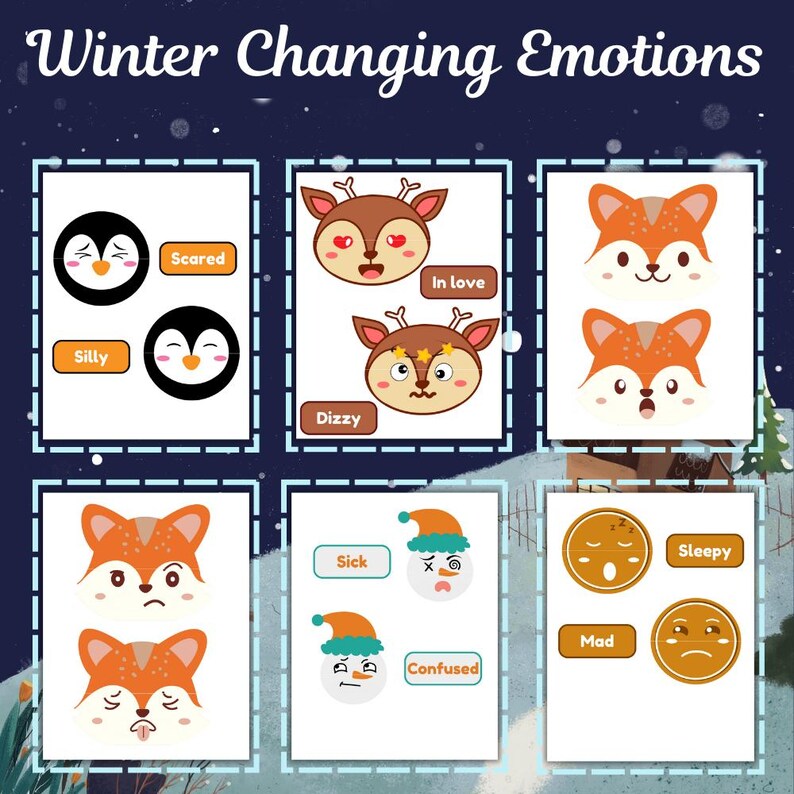 Winter Changing Emotions Activity - Help Kids Understand Emotions - Etsy