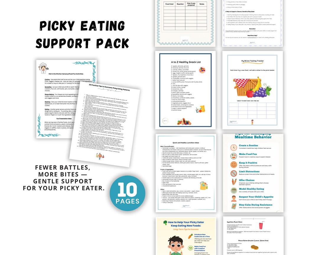 Picky Eating Printables for Kids Charts and Tools to Encourage New ...