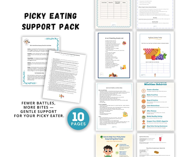 Picky Eating Printables for Kids Charts and Tools to Encourage New ...
