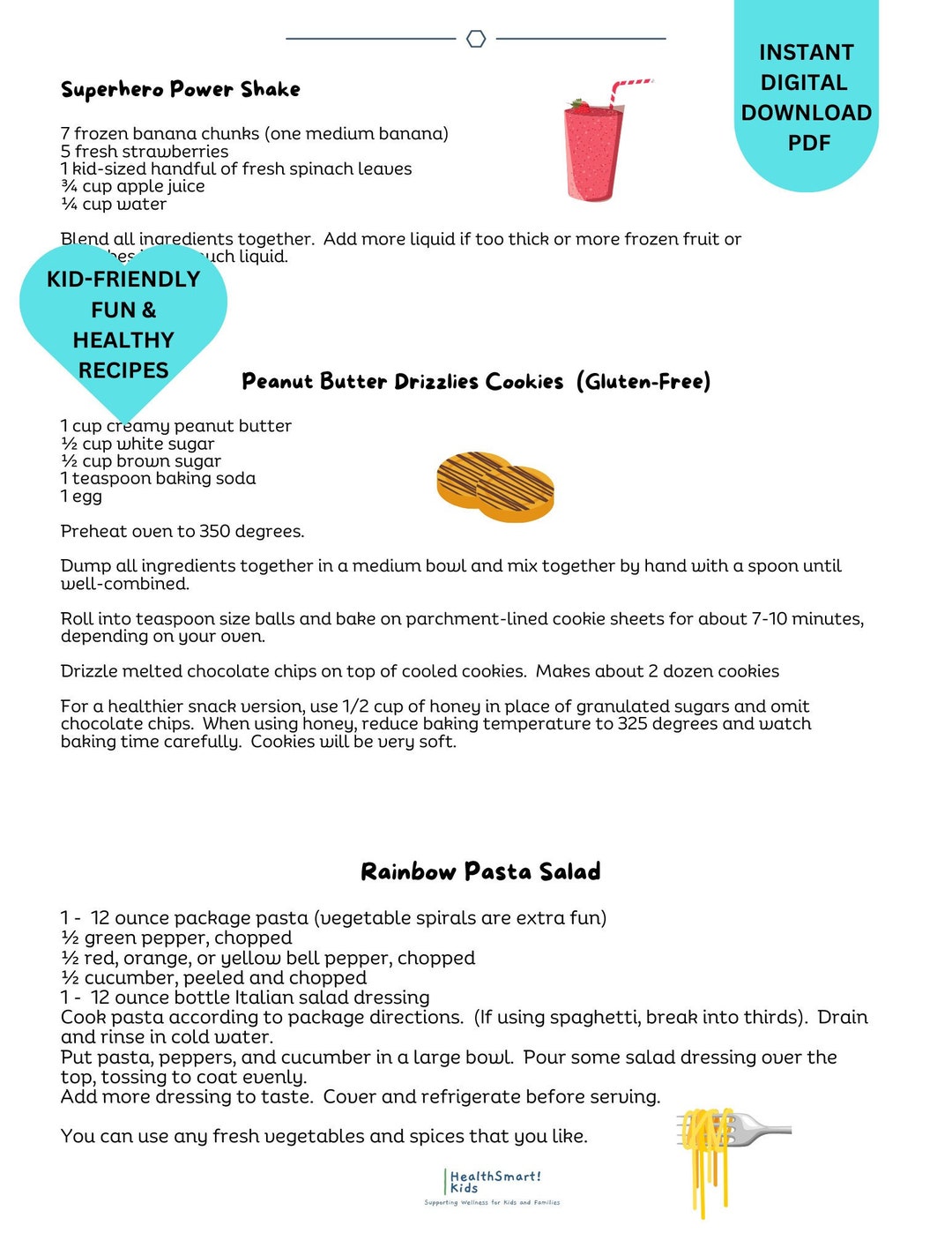 Picky Eater Recipes: Fun, Healthy Kid-friendly Meals (PDF Download) - Etsy