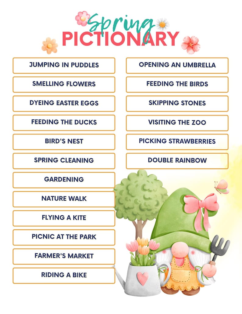 Printable Spring Fun Activities for Kids - Etsy