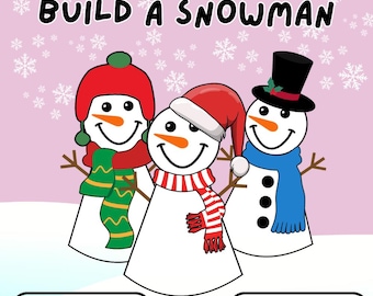 Build A Snowman Printable Winter Activity for Kids, Snowman Color, Cut ...