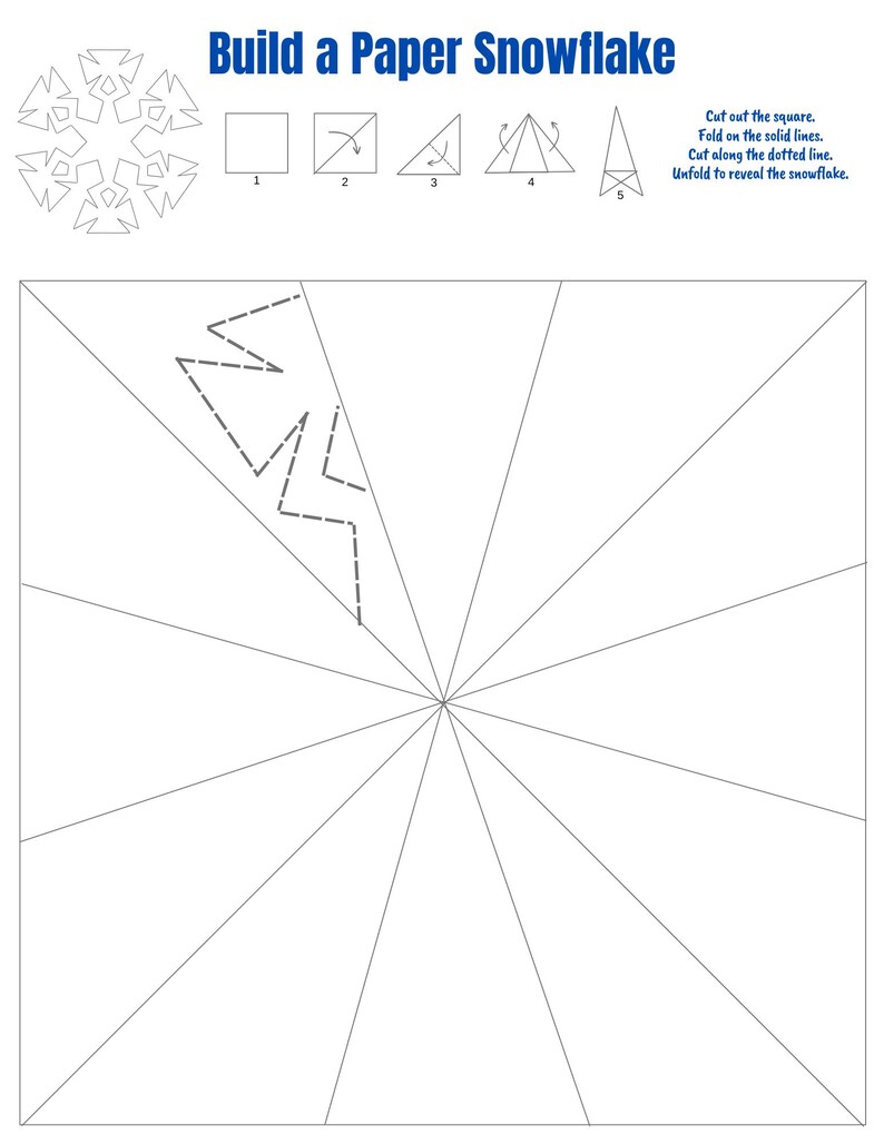 Build a Paper Snowflake Craft - Etsy