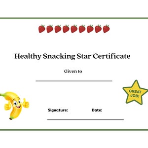 Healthy Eating Certificates, Food Fun Awards for Kids - Etsy