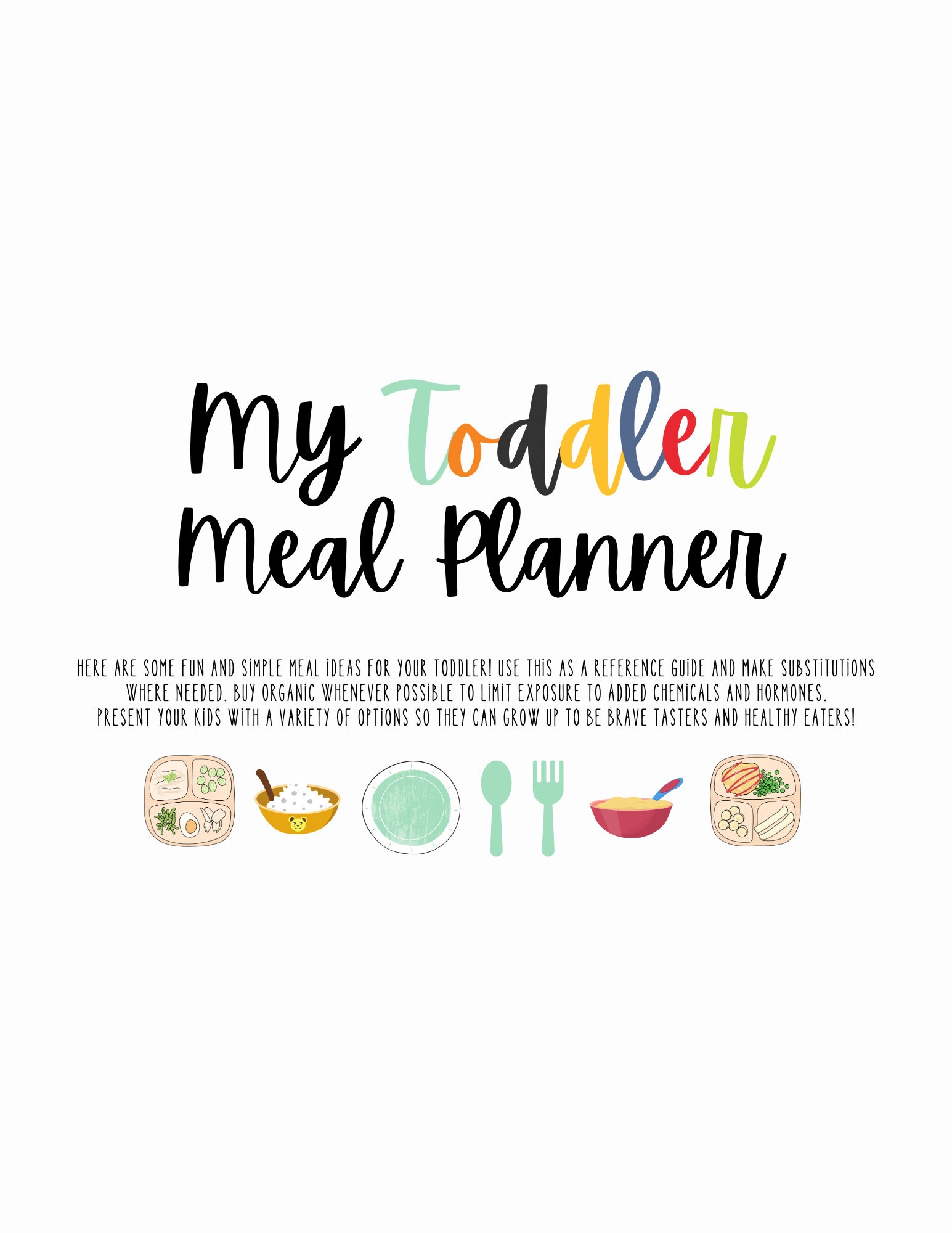 Ultimate Toddler Meal Planner Printable - Etsy