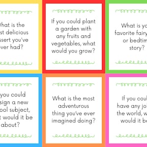 Kids' Conversation Starters - Prompts to Get Kids Talking - Etsy