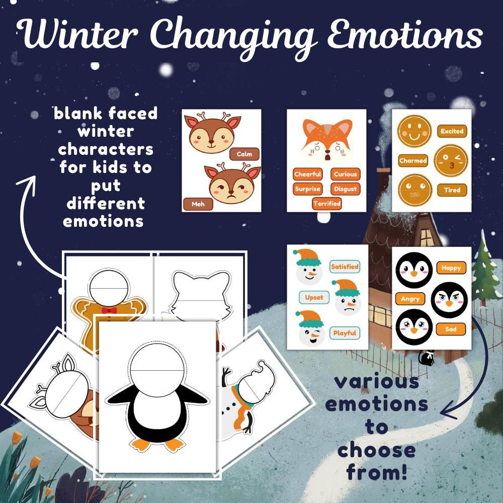 Winter Changing Emotions Activity - Help Kids Understand Emotions - Etsy