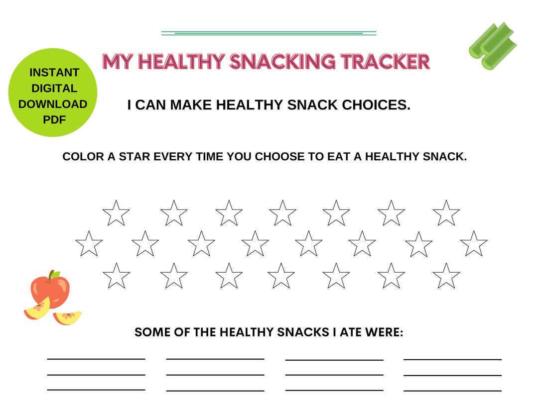 Healthy Snacker Tracker Printable - Etsy