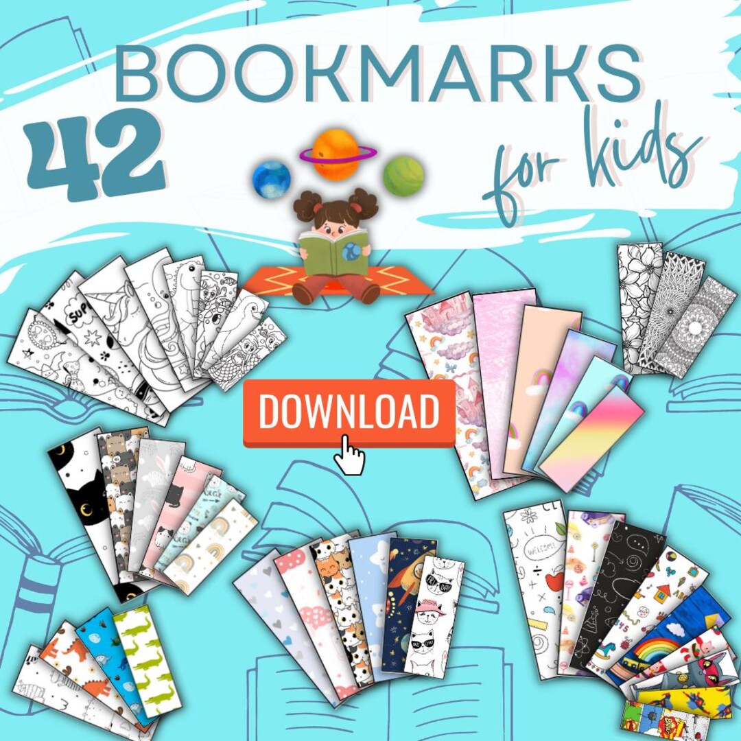 Kids Bookmarks Bundle Pack - Etsy