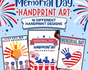 American Flag Handprint Craft | Patriotic Handprint Template | Happy ...