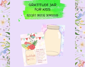 Gratitude Jar Worksheet for Children | Printable Activity for Kids ...