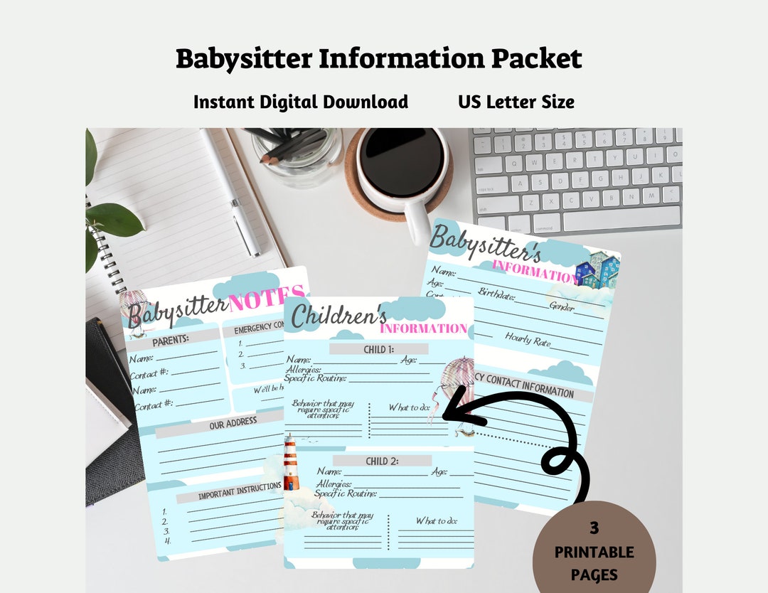 Babysitter Information Packet for Parents - Etsy