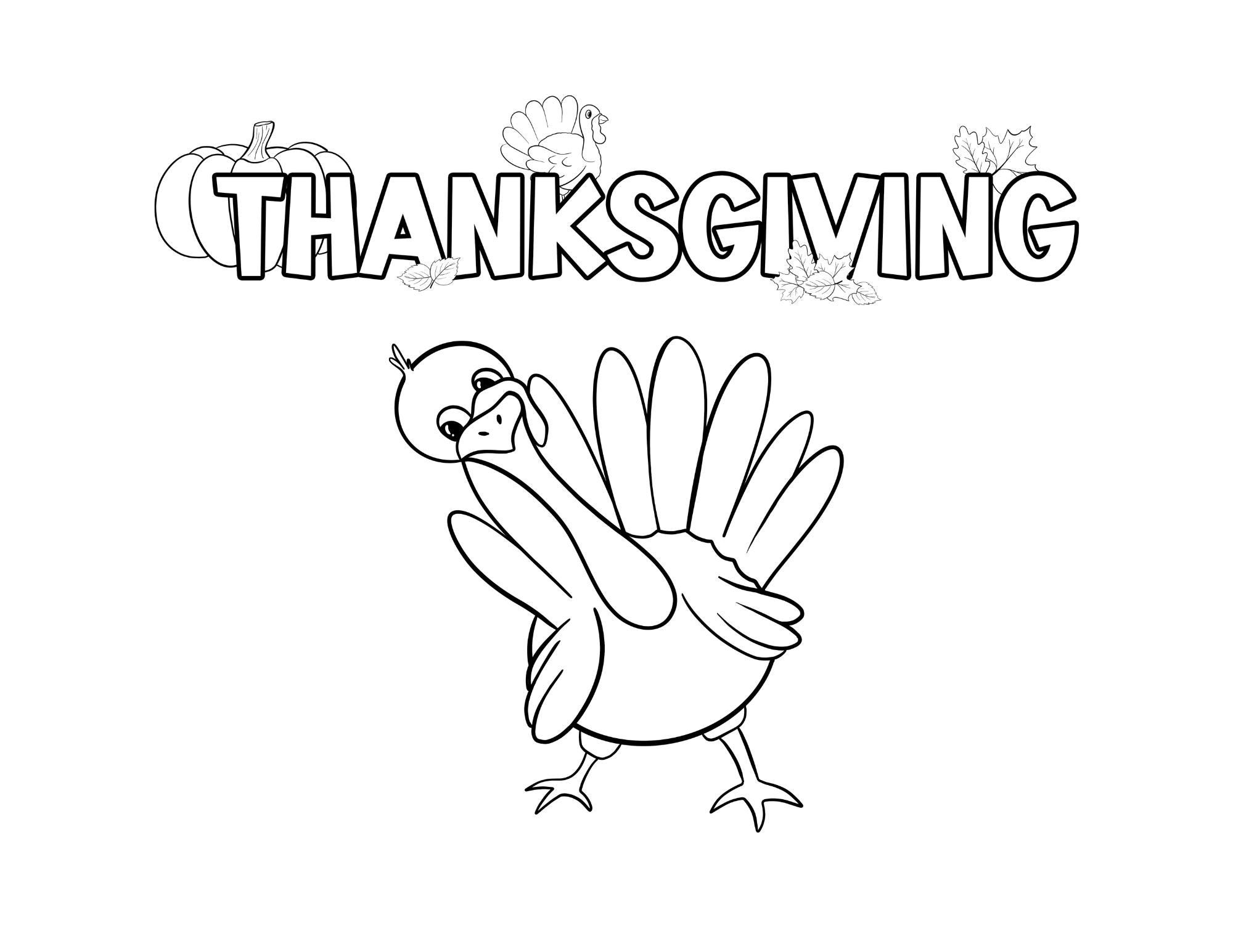 Printable Thanksgiving Coloring Book - Silly Turkey Coloring Fun - Etsy