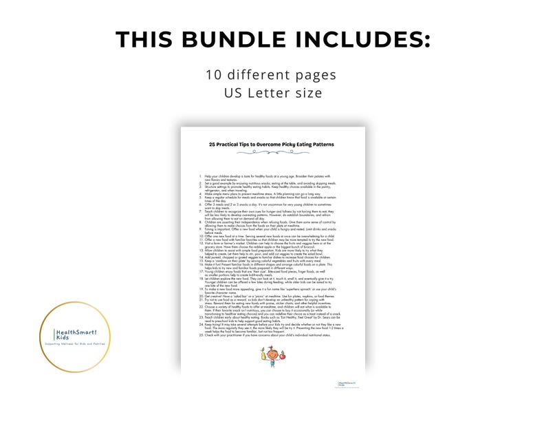 Picky Eating Printables for Kids Charts and Tools to Encourage New ...