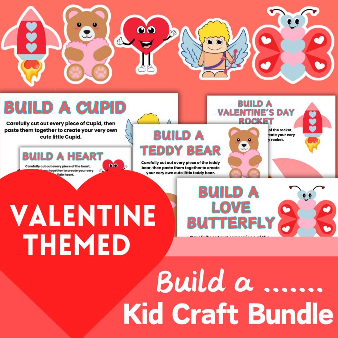 Valentine's Day Build A...craft Bundle - Etsy