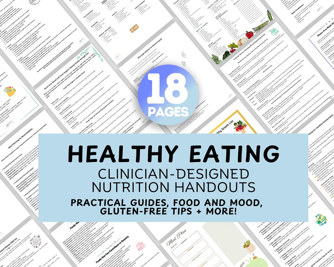 Healthy Eating Handouts Nutrition Information Resources Bundle - Etsy