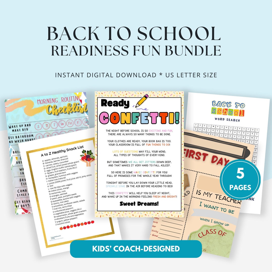 Back to School Readiness Fun Bundle - Etsy