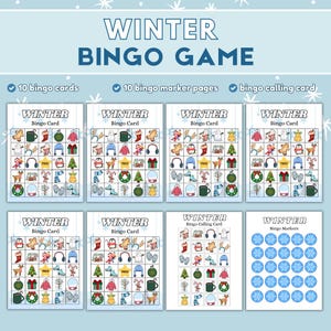 Printable Winter Bingo Game - Etsy