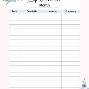 Simple Money Tracker Printable Budget Pack - Etsy