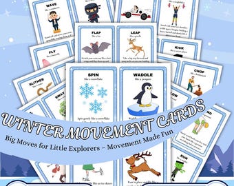 Printable Winter Movement Game for Kids, Hopscotch Movement Game for ...