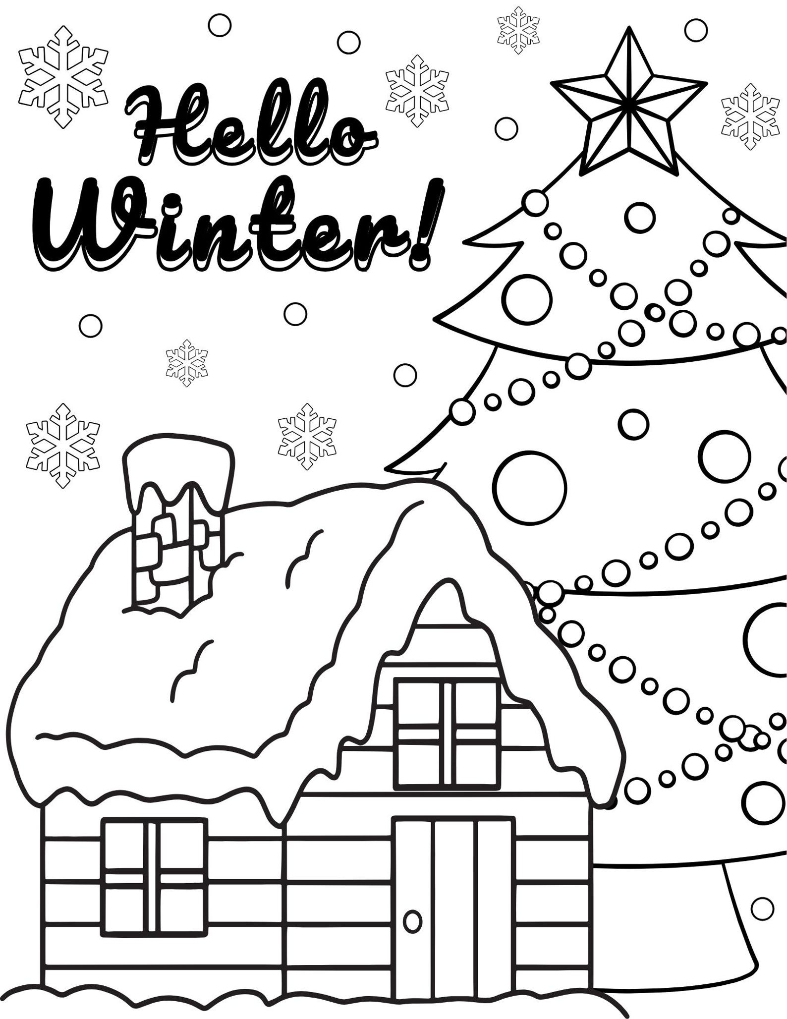 Winter Coloring Book With Alphabet Pages - Etsy