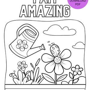Positive Affirmation Coloring Page for Kids - Etsy