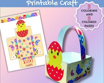 Easter Egg Basket Craft - Etsy
