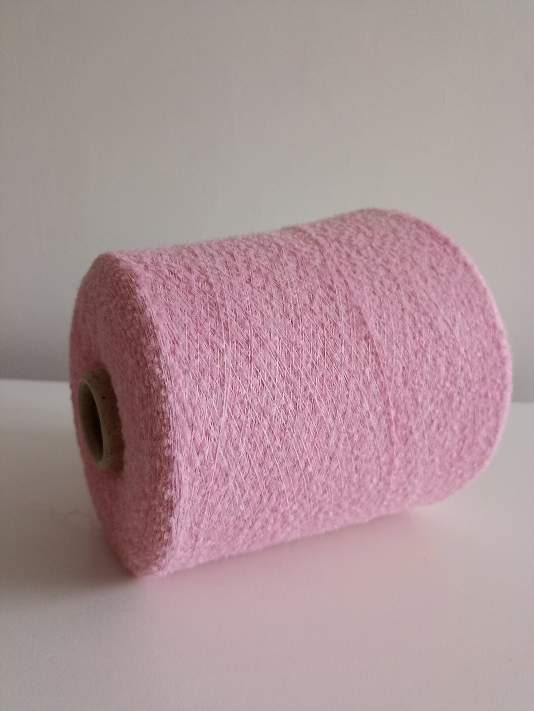 Boucle Wool Art Yarn Cake Natural Soft Merino Wool Candy Pink Loop ...