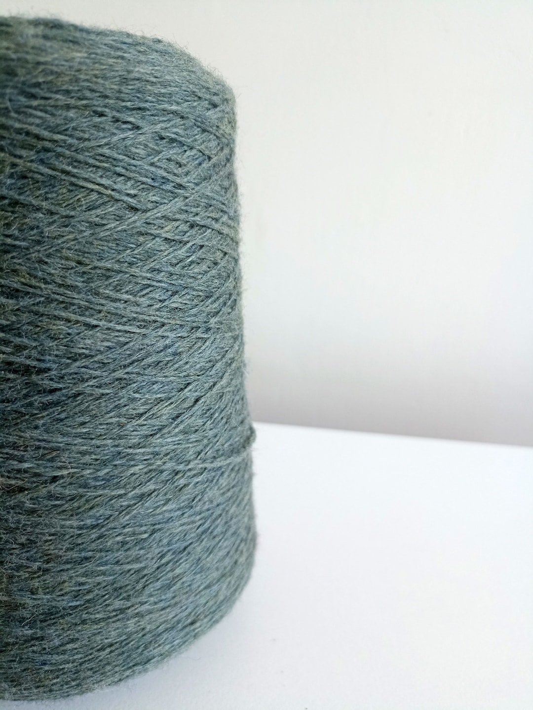 Sage Green Wool Yarn 100% Natural Weaving Wool Yarn on Cone Yarn Cake ...