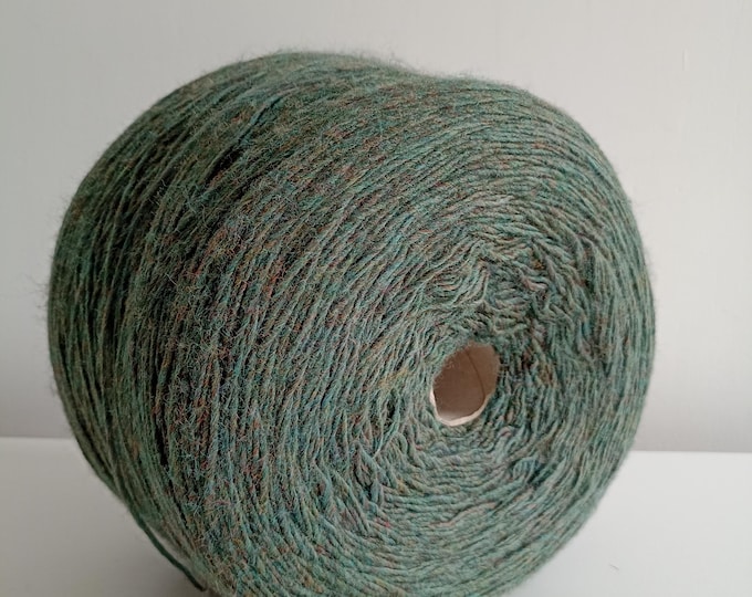 Alpaca Wool Light Worsted Wool Yarn on Cone Swamp Green Soft Aran Yarn ...