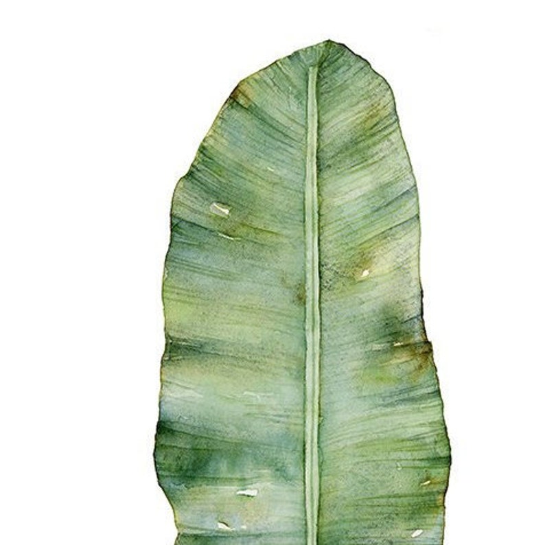 Banana Leaf Print Digital Download Printable Wall Art Green | Etsy